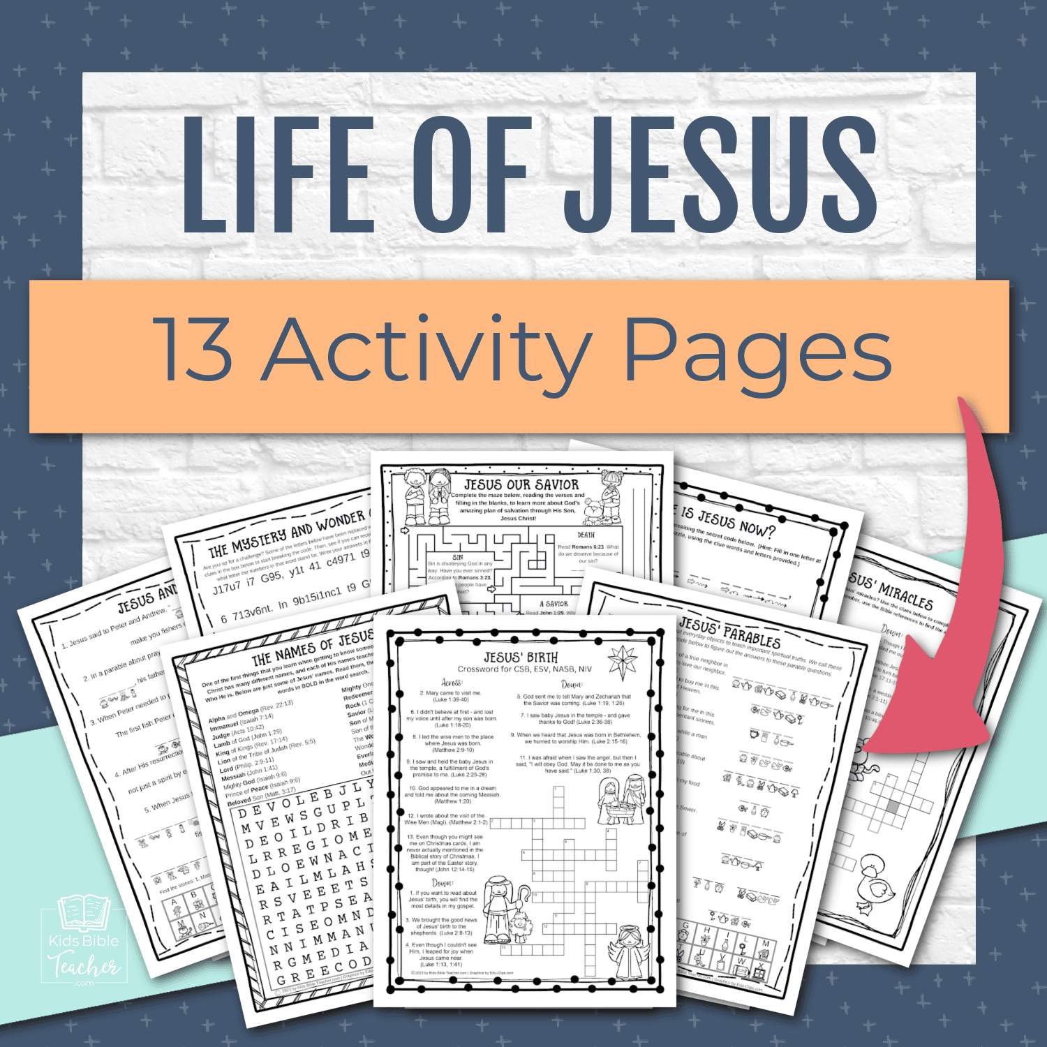 Life of Jesus Activity Pages – Kids Bible Teacher