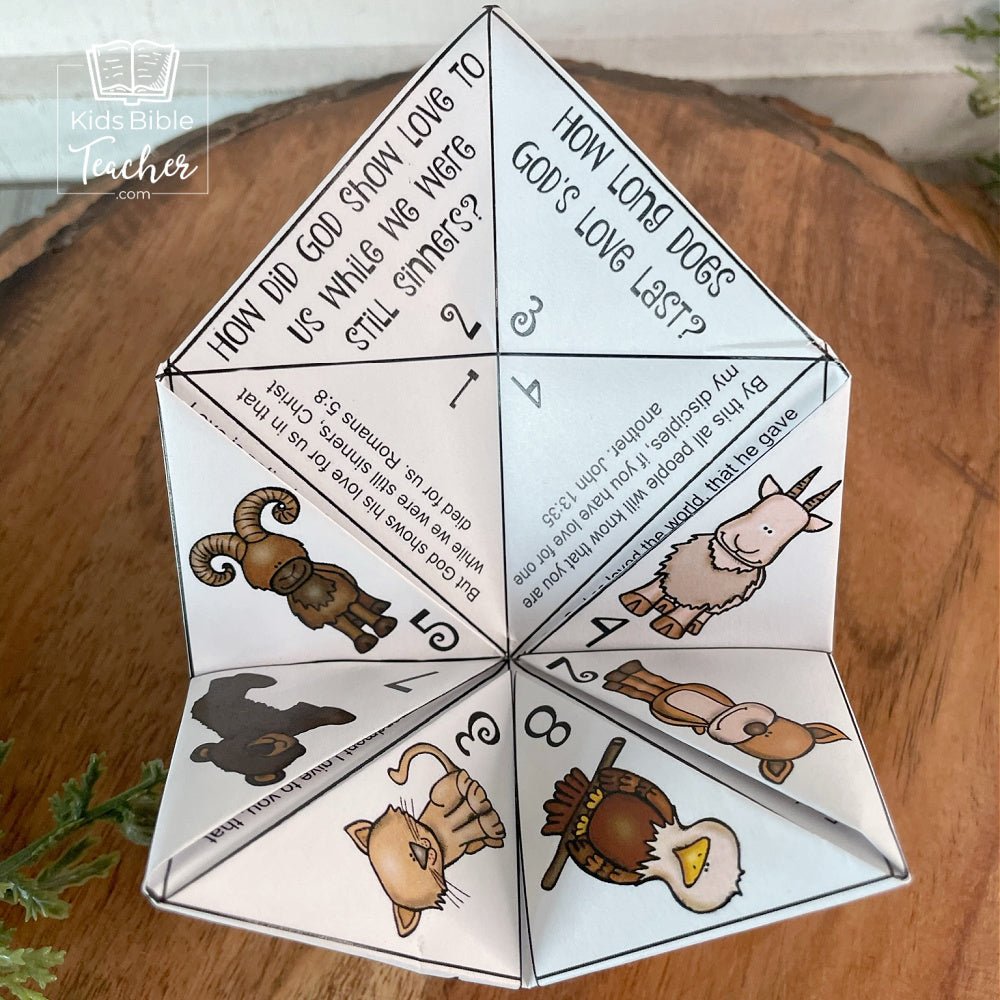 Love Finger Puzzle | Valentine's Day Bible Craft Fortune Teller | Coot ...