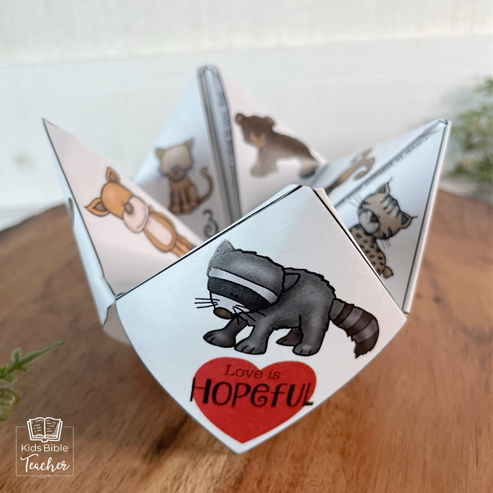 Love Finger Puzzle | Valentine's Day Bible Craft Fortune Teller | Coot ...