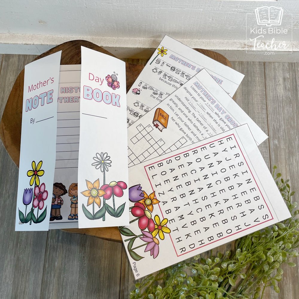 Mother's Day Craft Activity Notebook with Bible Verses for Kids – Kids ...