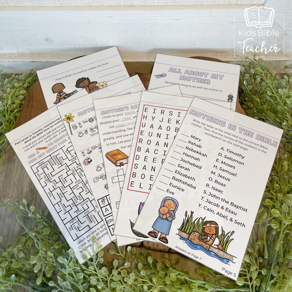 Mother's Day Craft Activity Notebook with Bible Verses for Kids – Kids ...