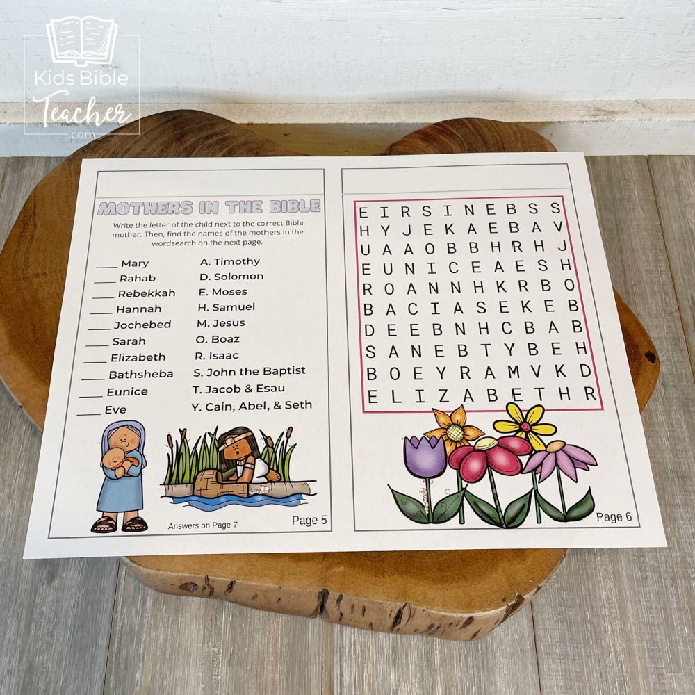 Mother's Day Craft Activity Notebook with Bible Verses for Kids – Kids ...