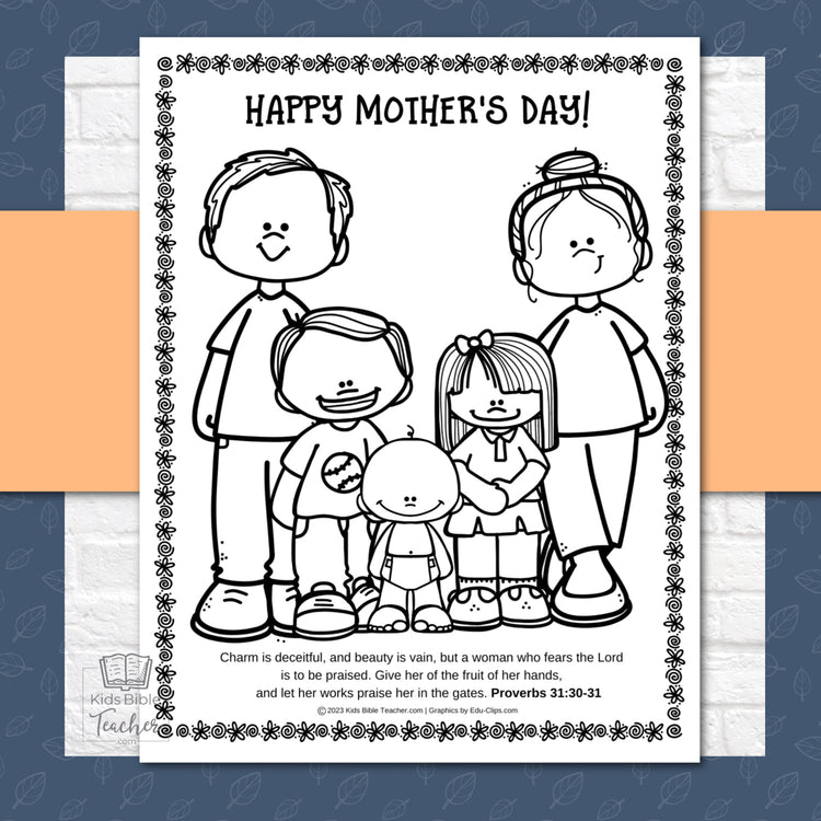 Mothers Day Worksheets Bible Activity Pages for Kids – Kids Bible Teacher