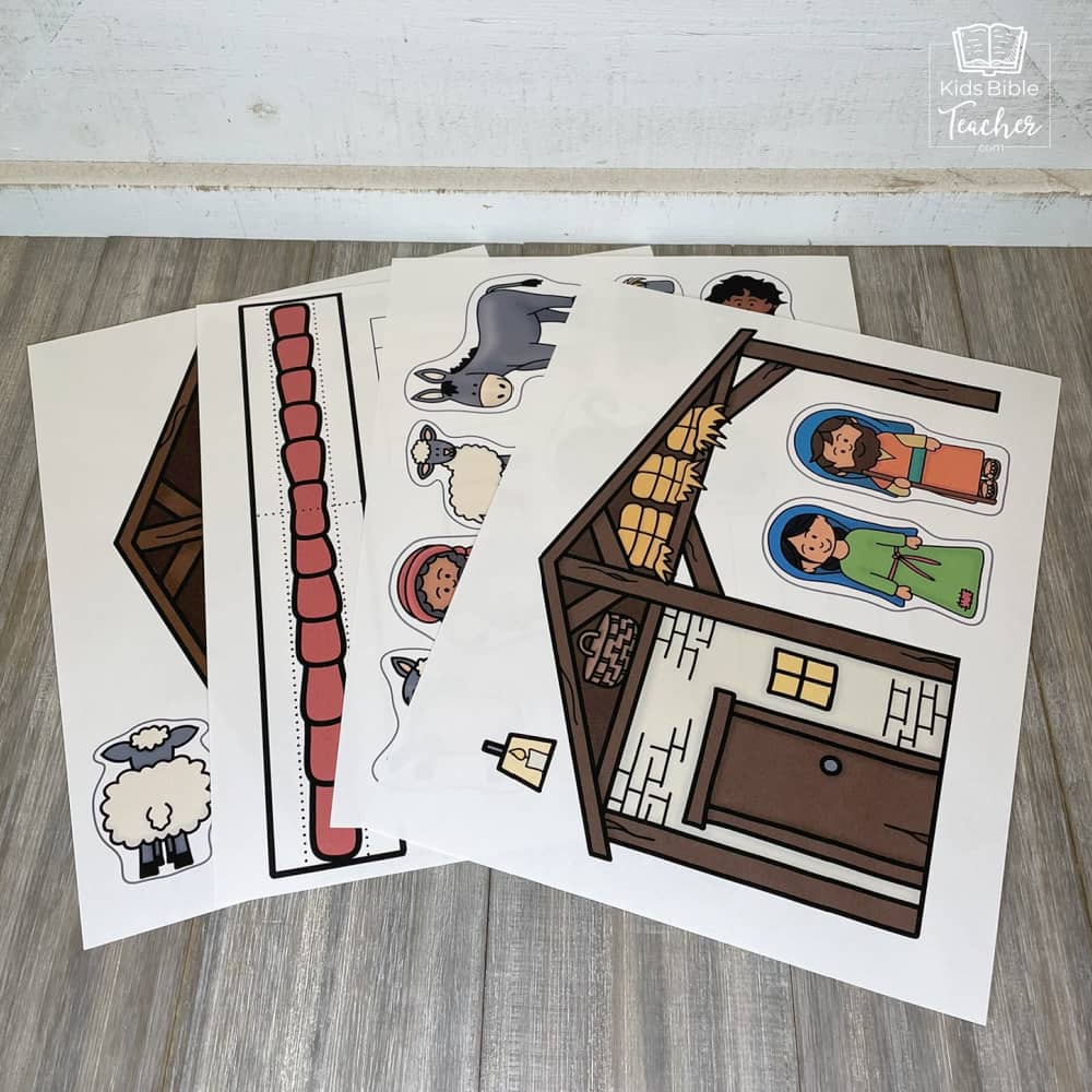 Jesus' Birth Paper Nativity Scene Craft for Christmas | Advent Christm ...