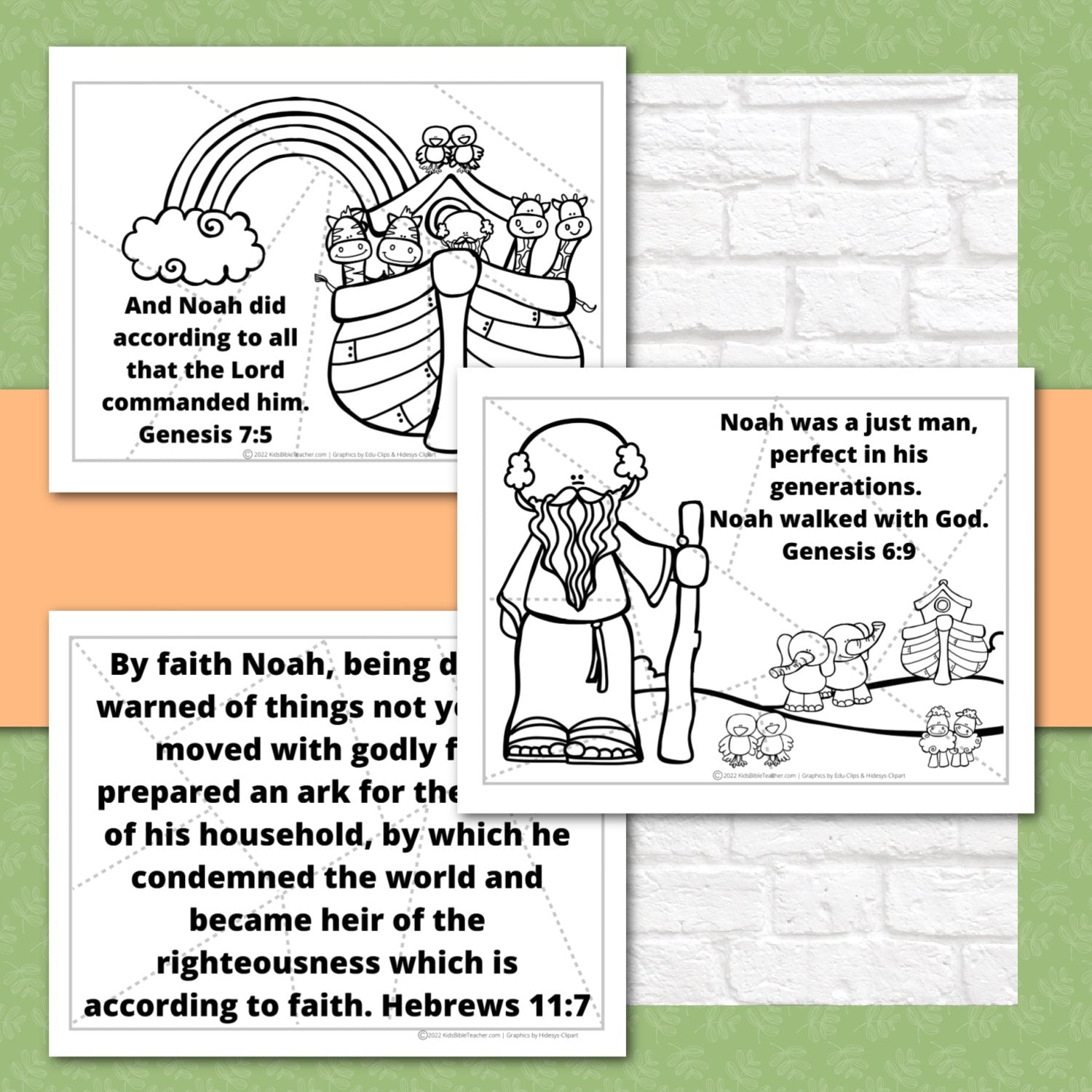 Noah's Ark Bible Lesson Pack for Preschool through 6th Grade – Kids ...