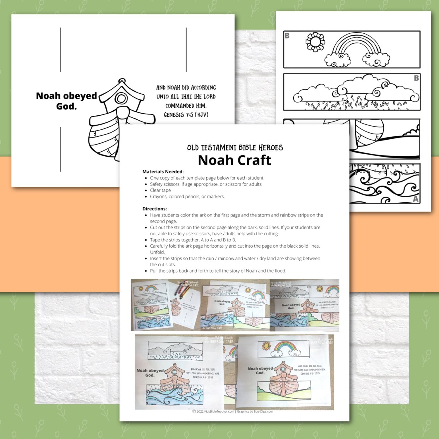 Noah's Ark Bible Lesson Pack for Preschool through 6th Grade – Kids ...