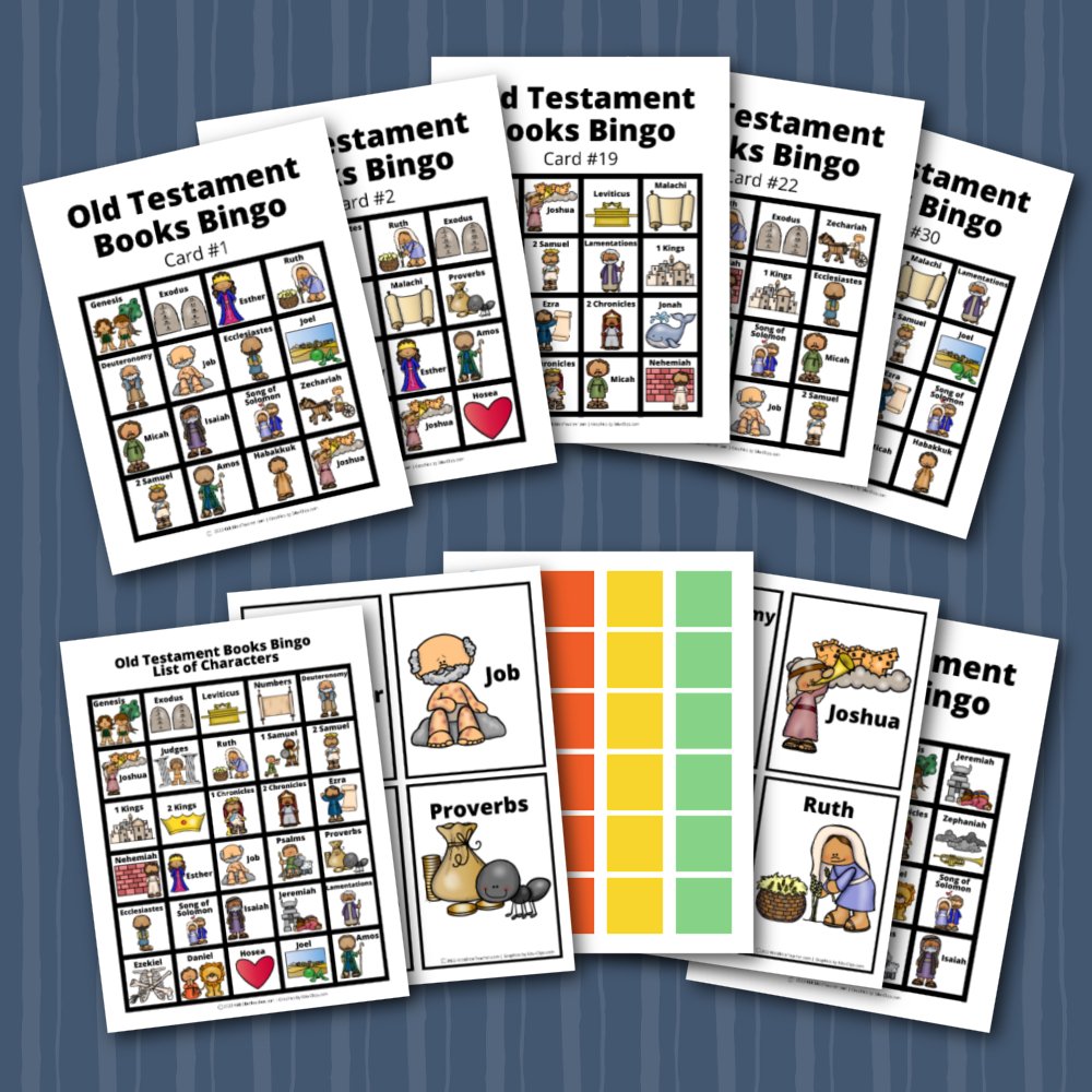 Bible Bingo - Old Testament BOOKS Bible Games for Kids – Kids Bible Teacher