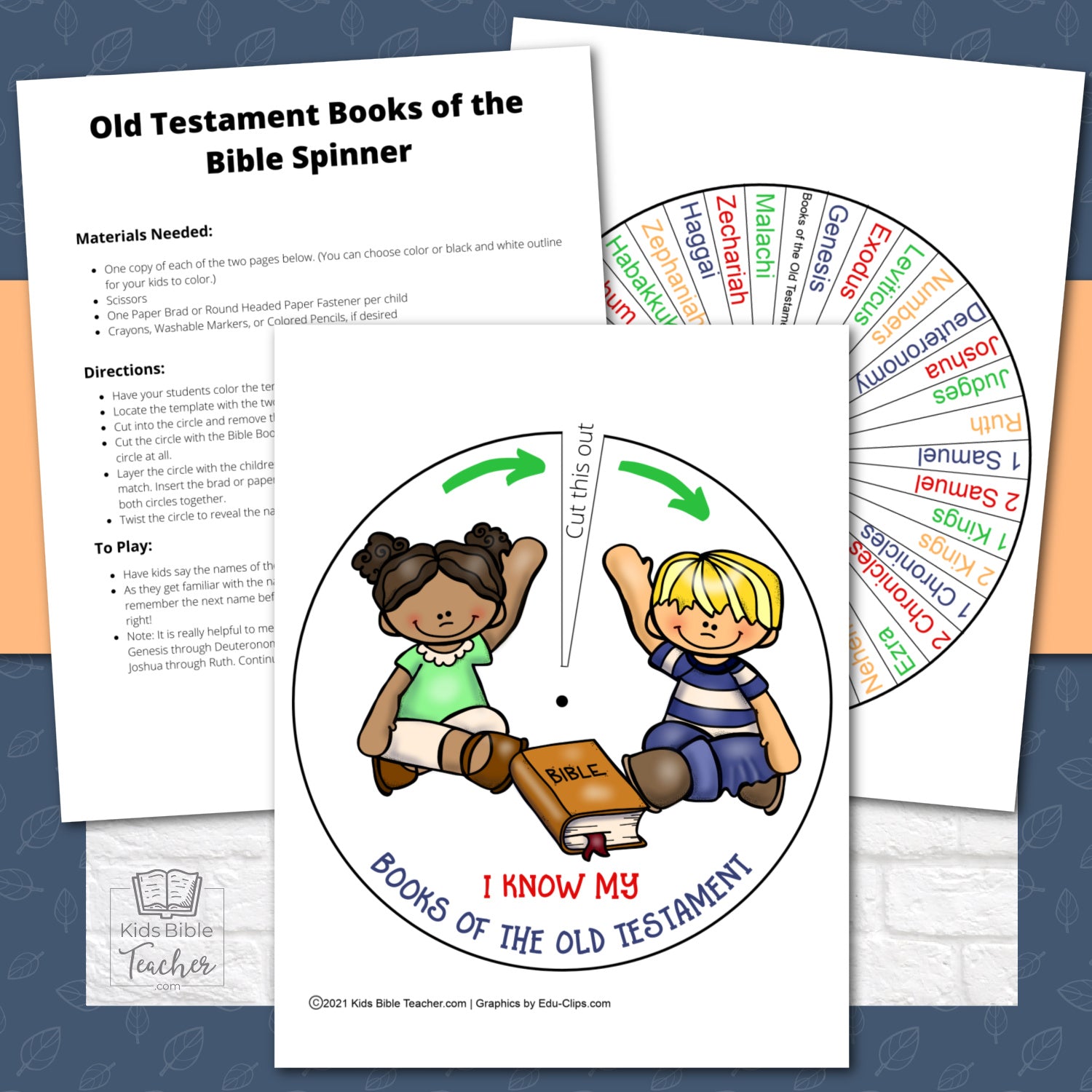 Old Testament Spinner Books of the Bible Craft – Kids Bible Teacher