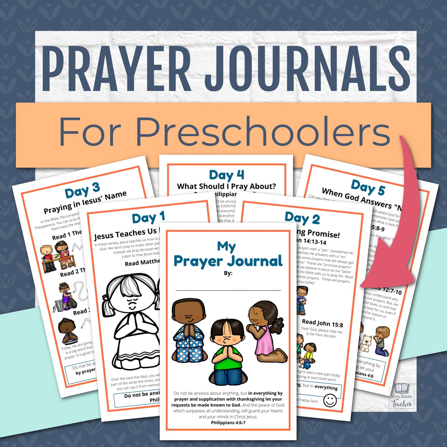 Prayer Journal Pages for Preschoolers and Early Readers – Kids Bible ...