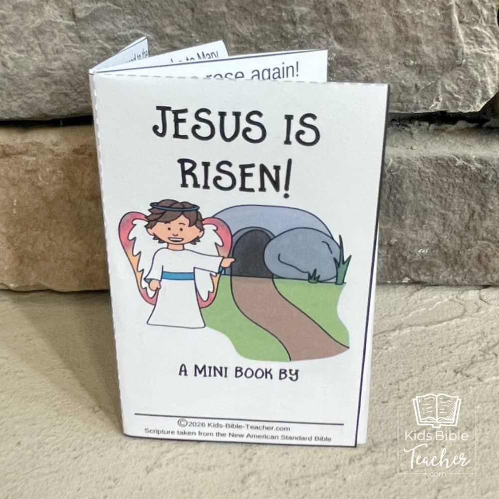 "Jesus Is Risen" Mini Book Easter Bible Craft for Kids – Kids Bible Teacher