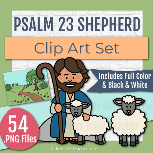 Psalm 23 | The Good Shepherd Clip Art Set – Kids Bible Teacher