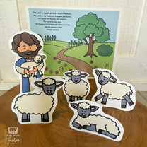 Psalm 23 Bible Craft for Kids | Stand Up Shepherd Sheep Paper Dolls ...