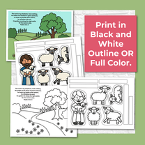 Psalm 23 Bible Craft for Kids | Stand Up Shepherd Sheep Paper Dolls ...