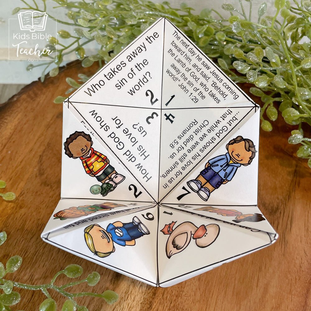 Salvation Finger Puzzle Origami Bible Craft – Kids Bible Teacher