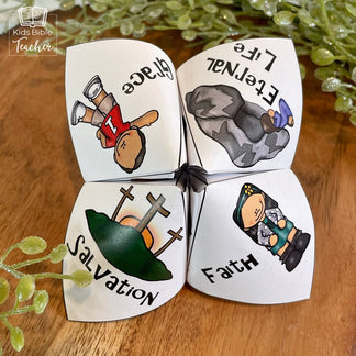 Salvation Finger Puzzle Origami Bible Craft – Kids Bible Teacher