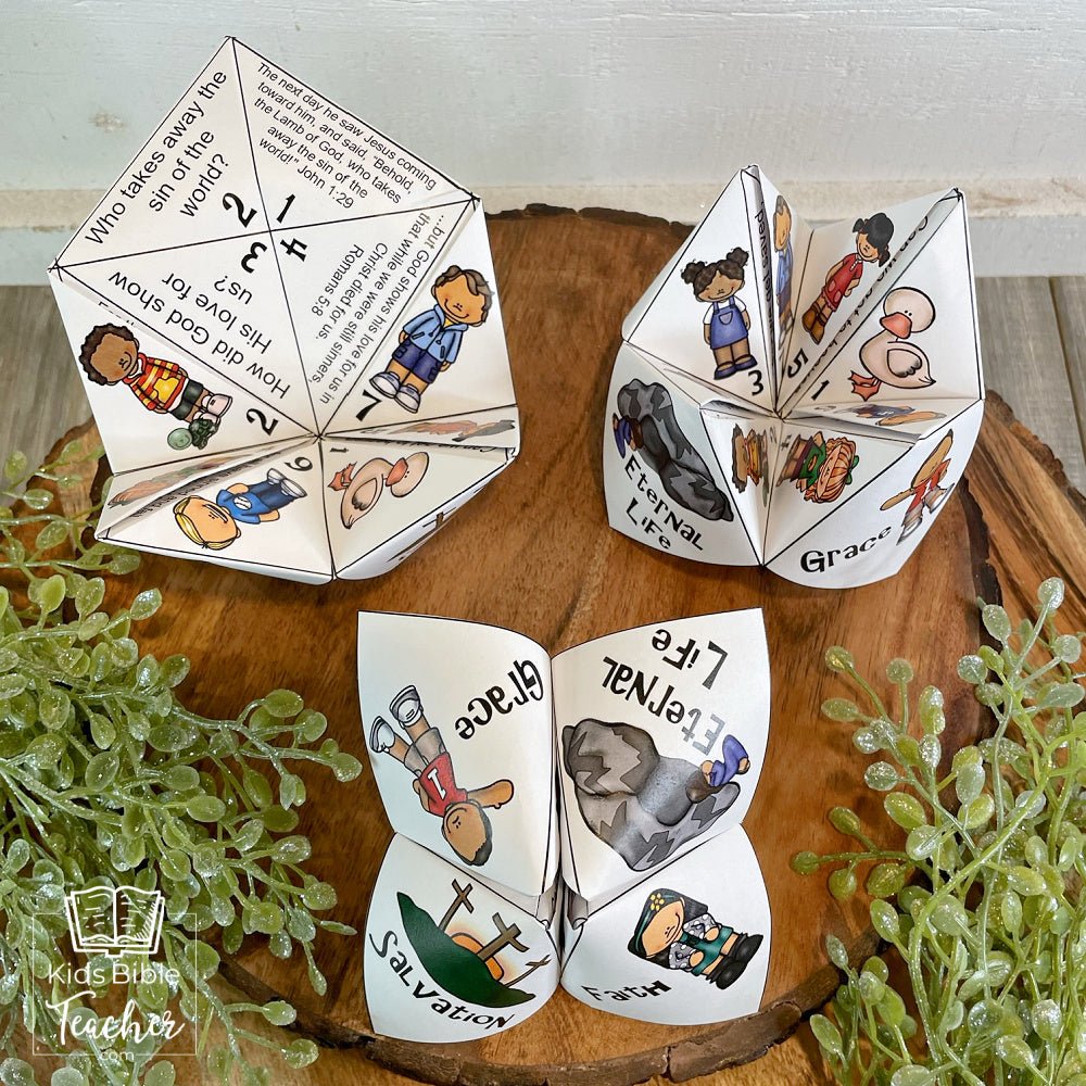Salvation Finger Puzzle Origami Bible Craft – Kids Bible Teacher
