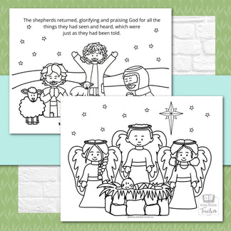Jesus' Birth Posters and Mini Cards for Christmas – Kids Bible Teacher
