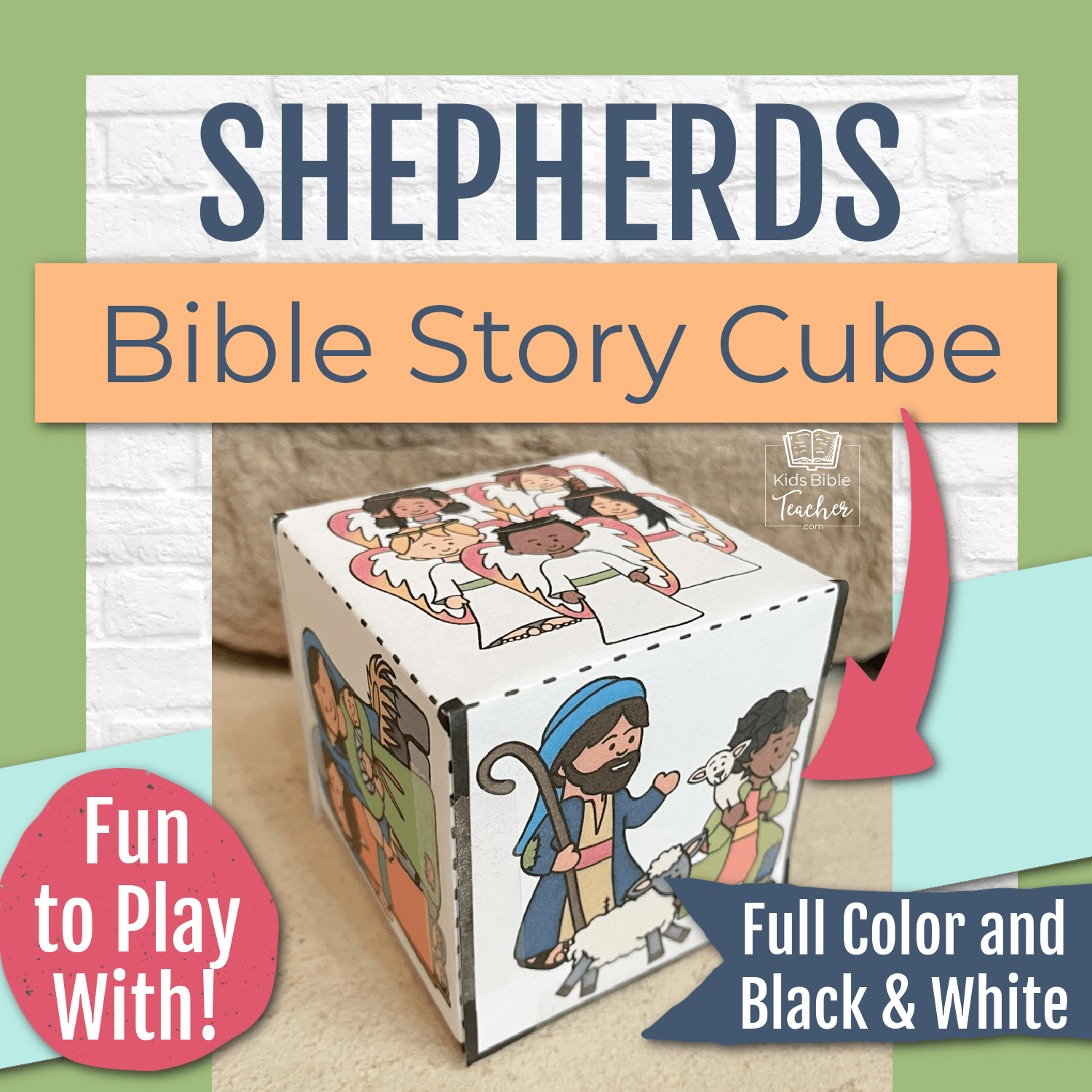 Shepherds and Angels Bible Story Cube Christmas Nativity Craft – Kids ...