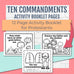 Ten Commandments Activity Booklet Pages for Protestants – Kids Bible ...