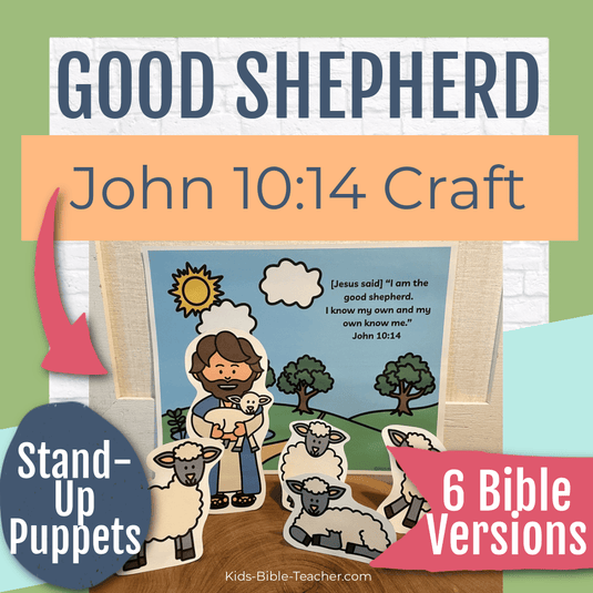 The Good Shepherd Bible Craft for Kids | Stand Up Shepherd Sheep Puppe ...