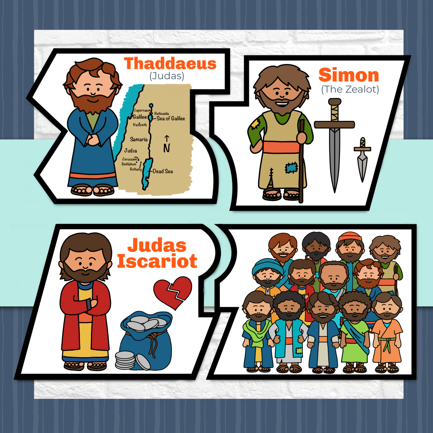 Jesus' 12 Disciples Puzzle – Kids Bible Teacher