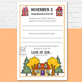 Gratitude Journal Pages with Thanksgiving Bible Verses for NOVEMBER ...