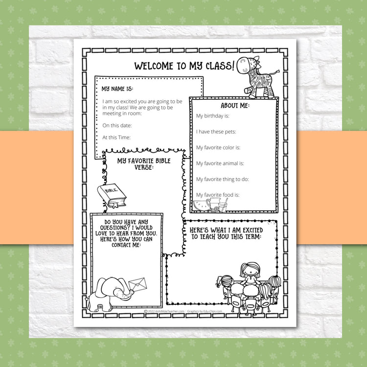 Welcome to My Class Letter for Preschoolers and Kindergartners – Kids ...