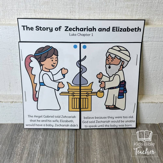 Zechariah and Elizabeth Booklet Bible Story Craft – Kids Bible Teacher