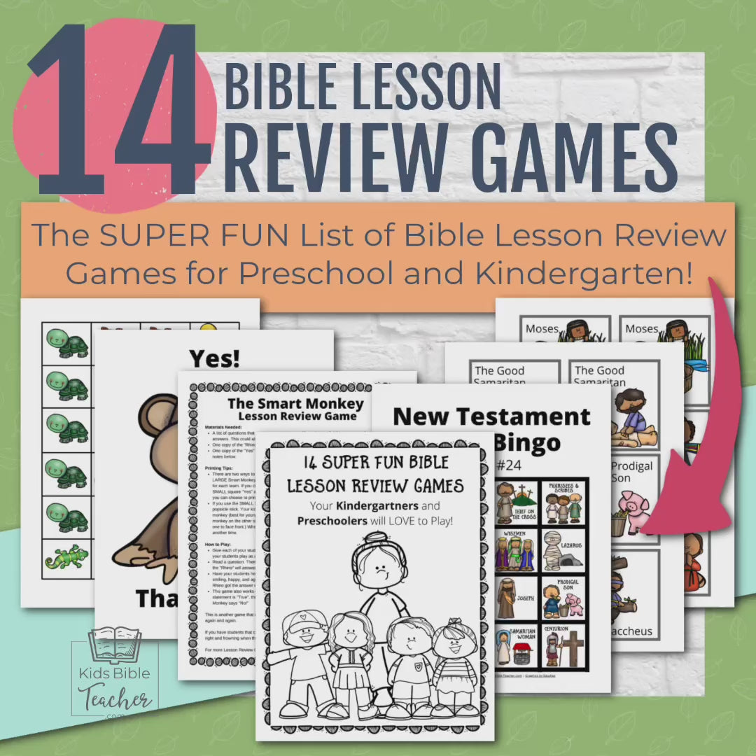 14 SUPER FUN Bible Lesson Review Games for Preschool and Kindergarten ...