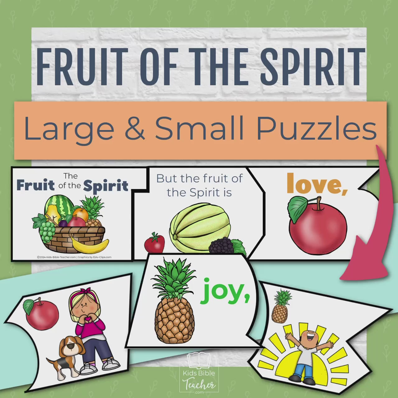 Fruit of the Spirit Puzzle for Kids with Galatians 5:22-23 – Kids Bible Teacher
