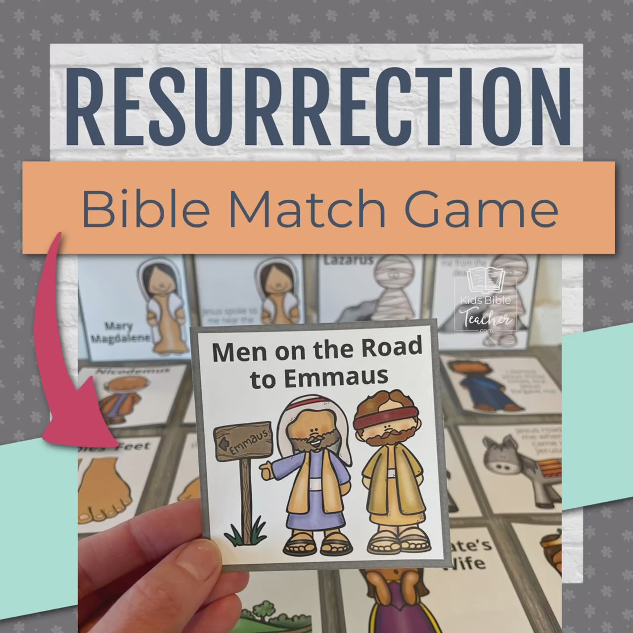 Jesus' Death & Resurrection Bible Match Game - Easter Bible Memory Gam ...