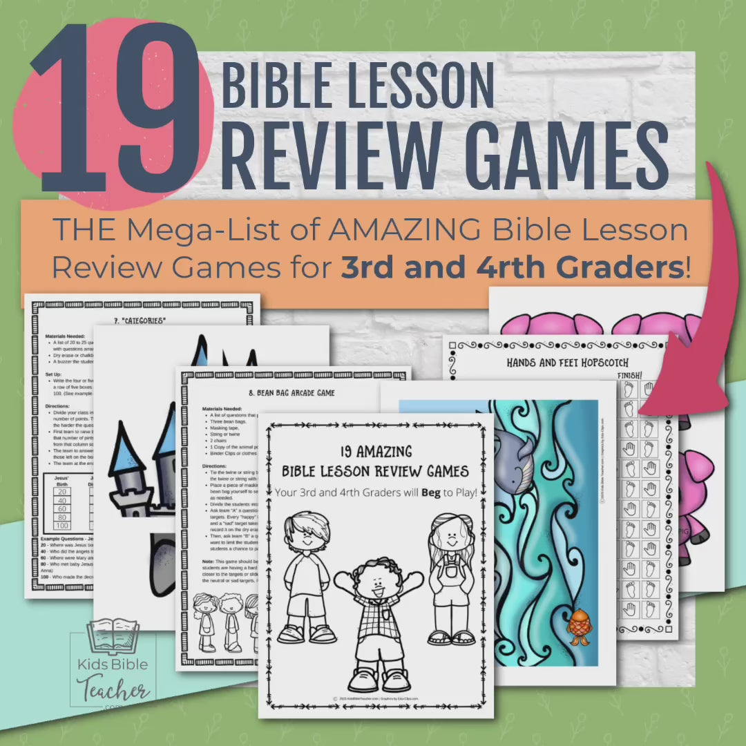 19 AMAZING Bible Lesson Review Games for 3rd and 4rth Grades – Kids ...