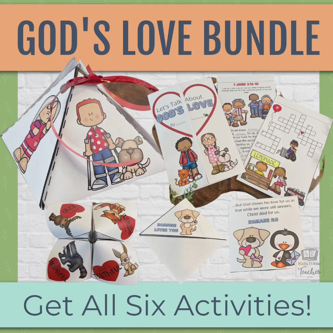 God's Love Bundle | Bible Valentine's Day Crafts for Kids – Kids Bible ...