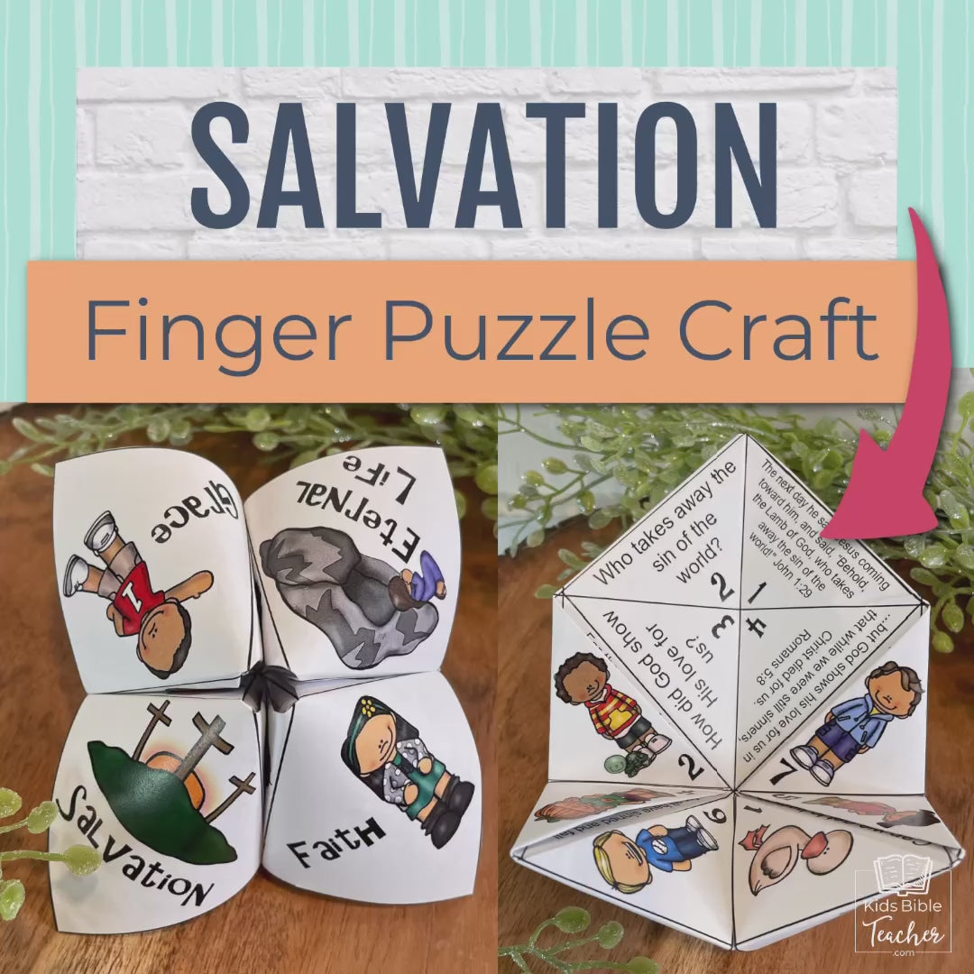 Salvation Finger Puzzle Origami Bible Craft – Kids Bible Teacher