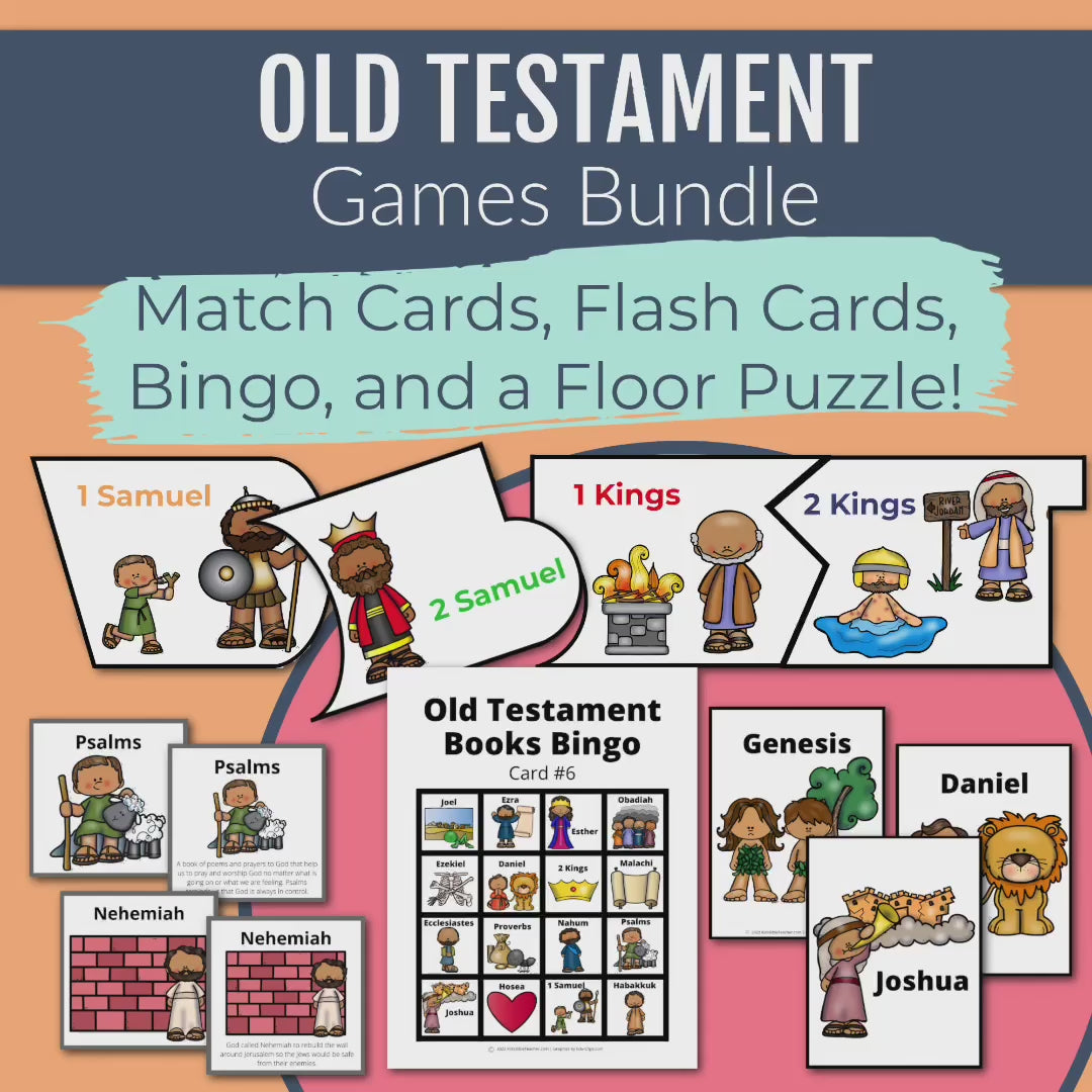 Books of the Bible Old Testament Games Bundle – Kids Bible Teacher
