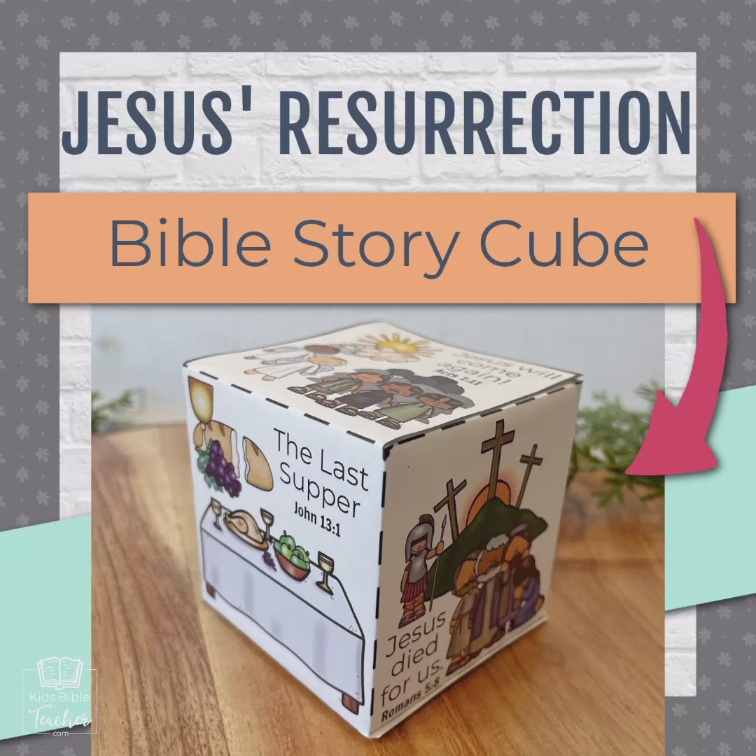 Jesus' Resurrection Bible Story Cube Bible Craft for Easter – Kids ...