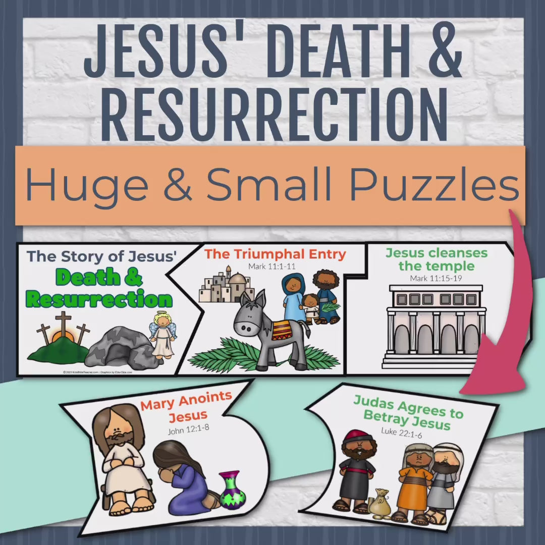 Jesus' Death and Resurrection Easter Story Floor Puzzle for Kids – Kids ...