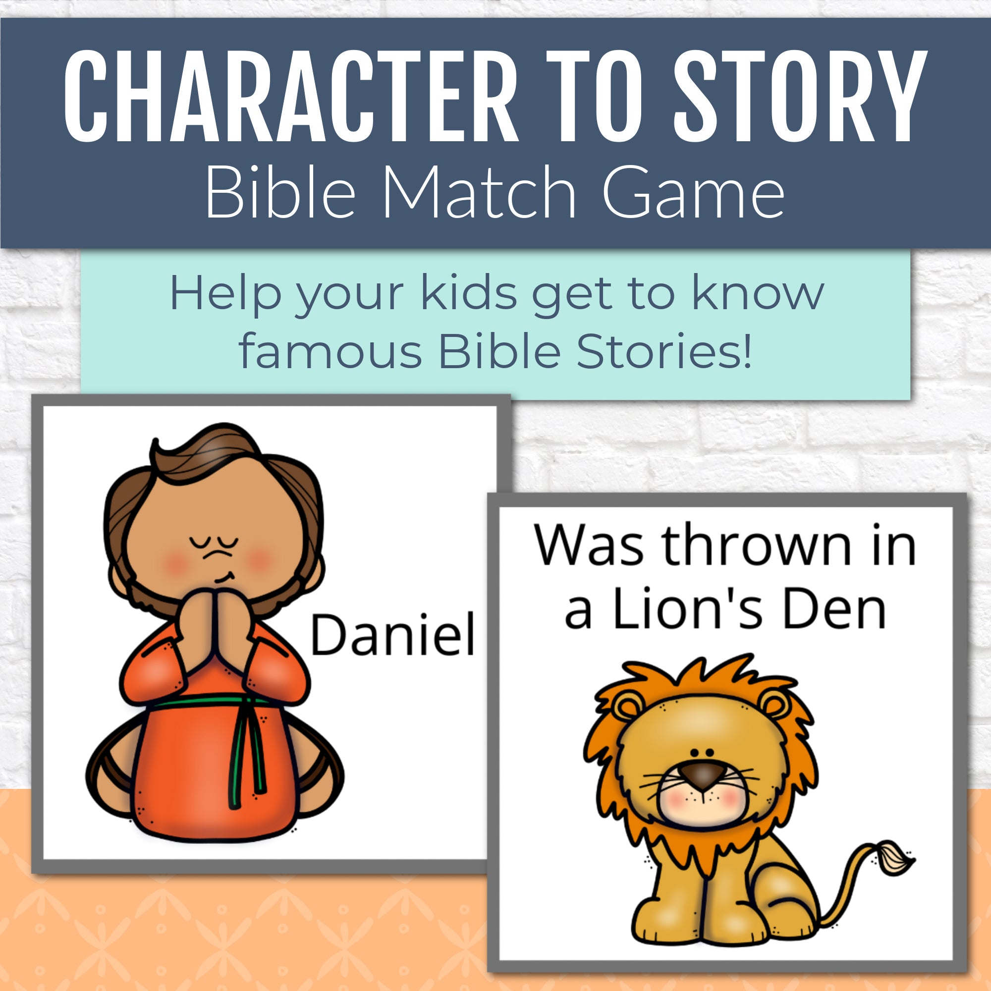 Bible Match Game - Bible Memory Game - Famous Bible People and Stories ...