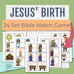 Jesus' Birth Christmas Match Game - Nativity Bible Memory Game for Kid ...