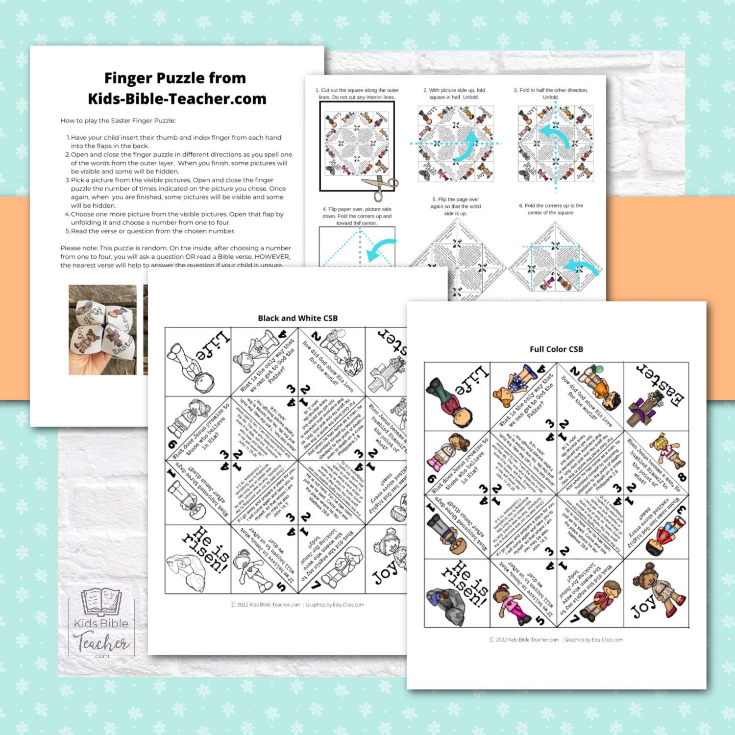 Easter Finger Puzzle | Jesus' Resurrection Bible Craft – Kids Bible Teacher