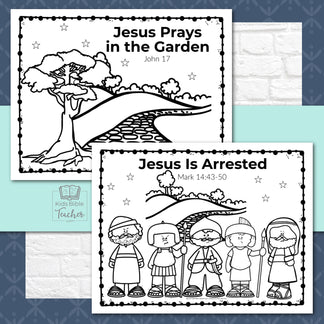 Jesus' Death and Resurrection Activity Easter Booklet Pages and Mini C ...
