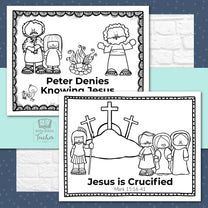 Jesus' Death and Resurrection Activity Easter Booklet Pages and Mini C ...