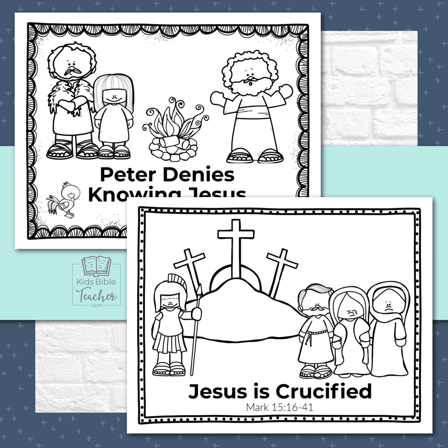 Jesus' Death and Resurrection Activity Easter Booklet Pages and Mini C ...
