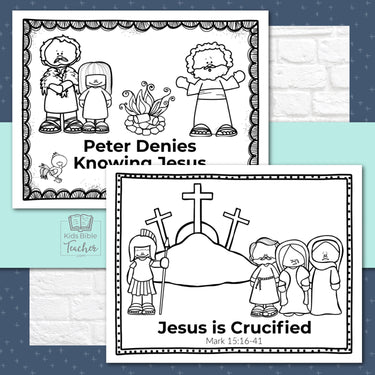 Jesus' Death and Resurrection Activity Easter Booklet Pages and Mini C ...