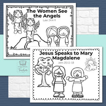 Jesus' Death and Resurrection Activity Easter Booklet Pages and Mini C ...