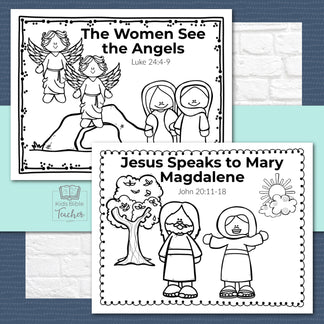 Jesus' Death and Resurrection Activity Easter Booklet Pages and Mini C ...
