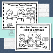 Jesus' Death and Resurrection Activity Easter Booklet Pages and Mini C ...