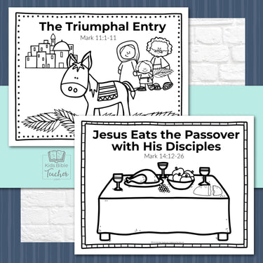 Jesus' Death and Resurrection Activity Easter Booklet Pages and Mini C ...