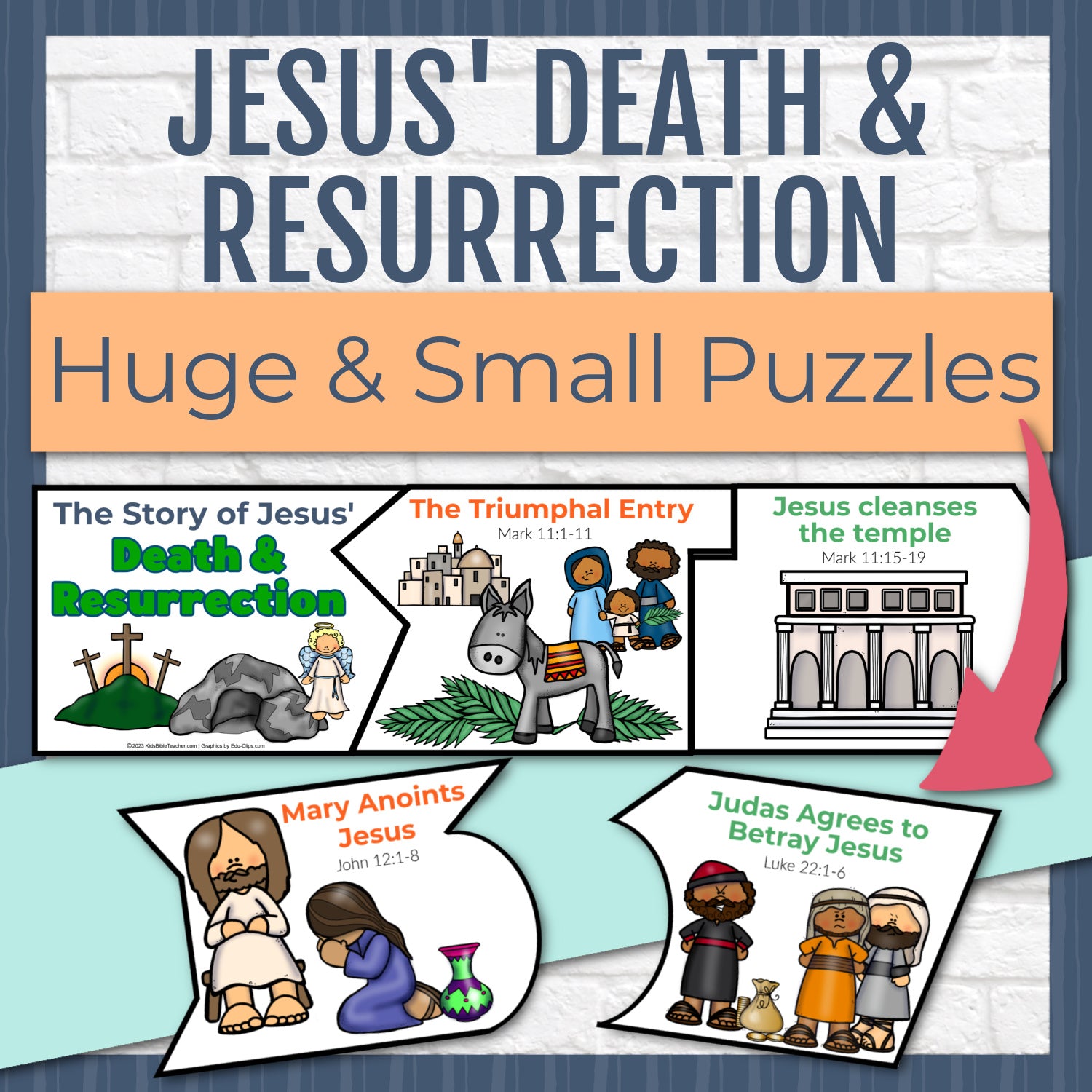 Jesus' Death and Resurrection Easter Story Floor Puzzle for Kids – Kids ...