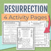 Jesus' Resurrection Activity Pages Easter Story Worksheets for Kids ...